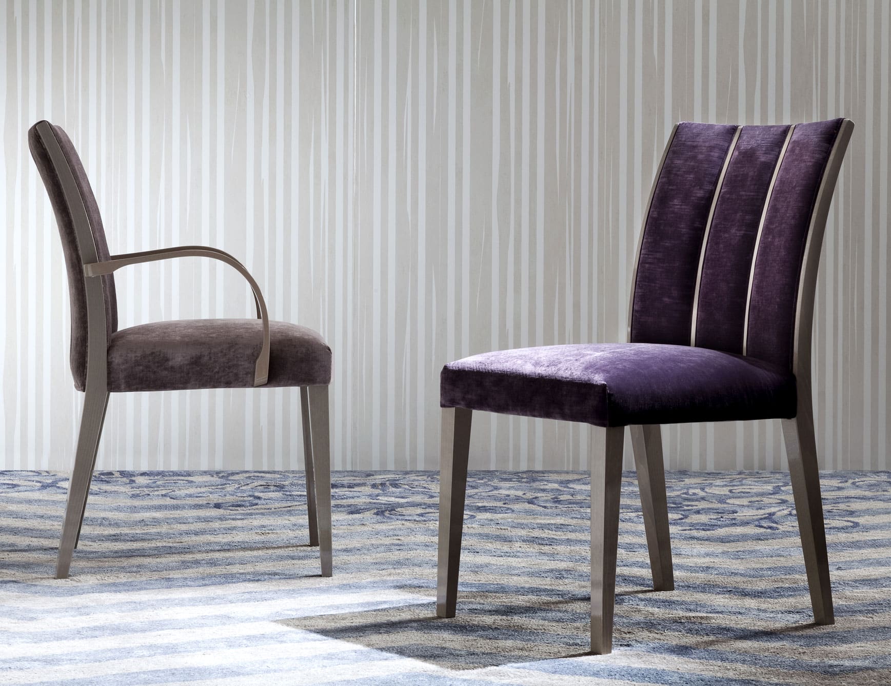 Indigo Purple Fabric Dining Chair | Costantini | Nella Vetrina