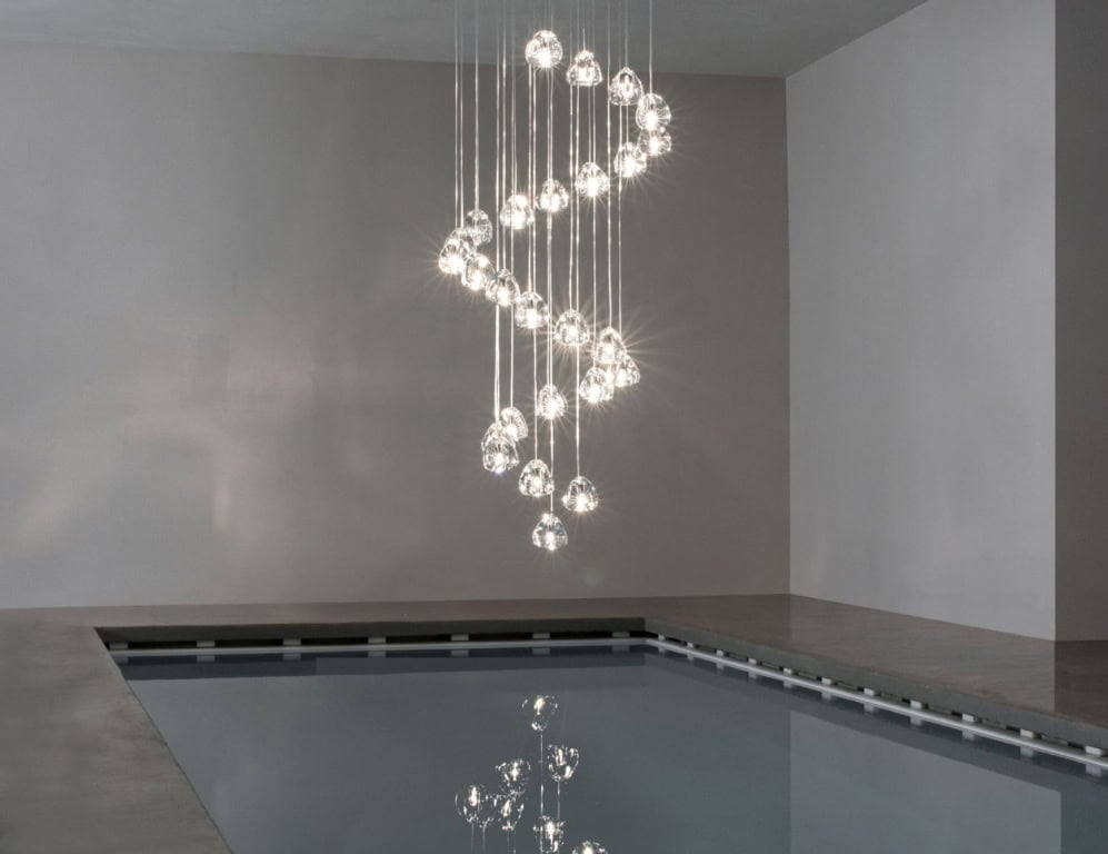 Nella Vetrina Linea 100/14 Manooi Luxury White Crystal Hanging Light