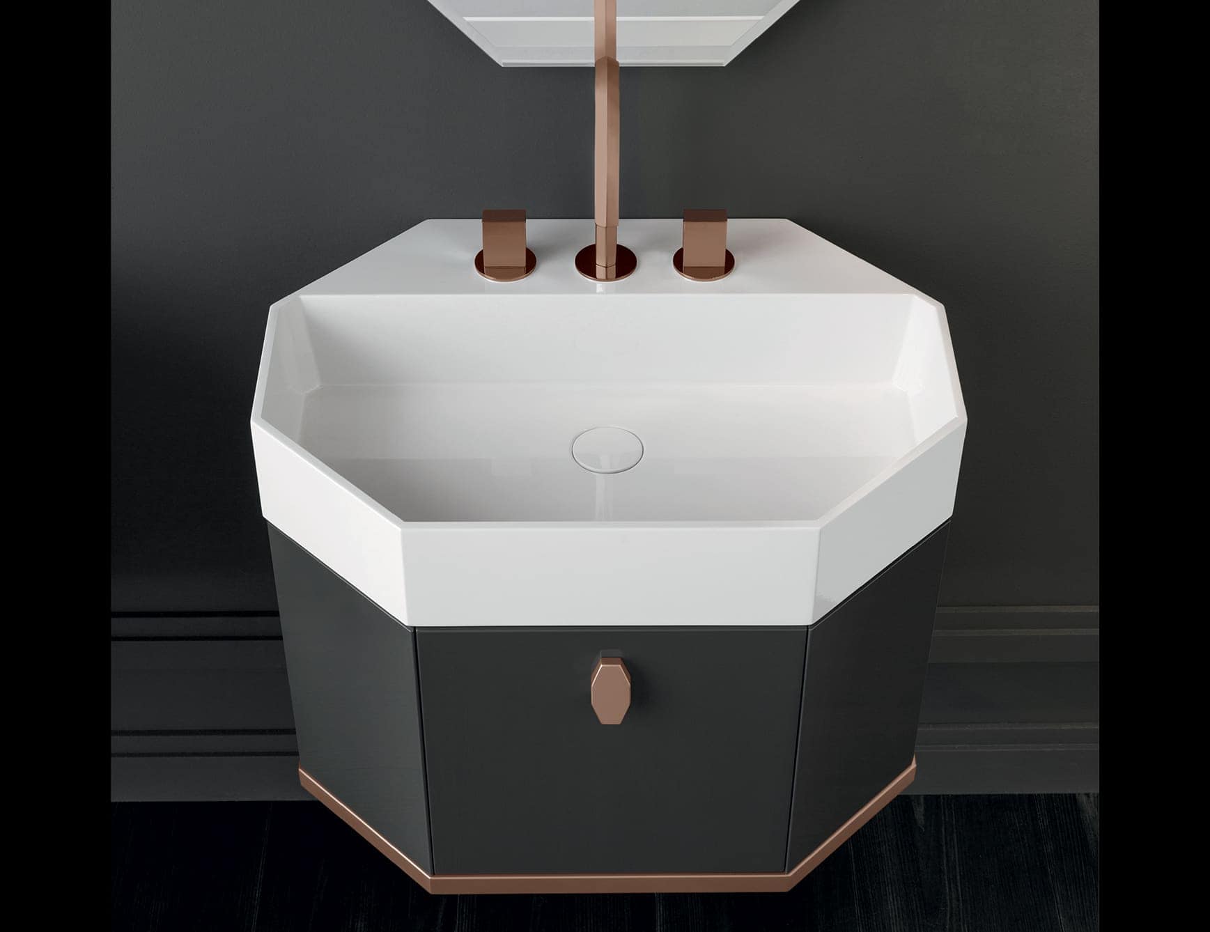 Dandy 01 Bathroom Vanities Cabinets in Grey Lacquered Wood | Dandy ...