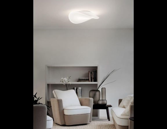 Balance White Glass Ceiling Light | Vistosi | Nella Vetrina