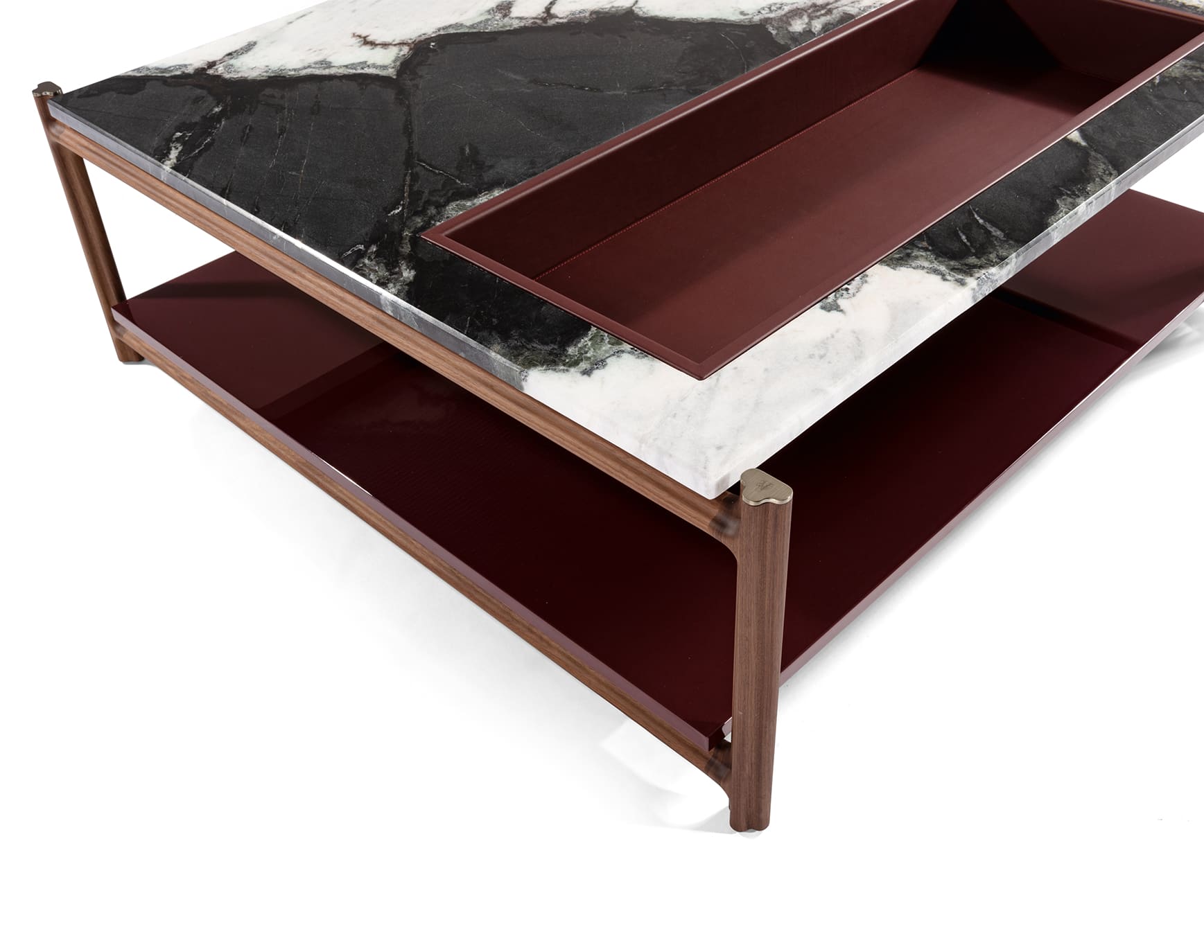 Kings Cross White Dalmata Marble Coffee Table | Nella Vetrina