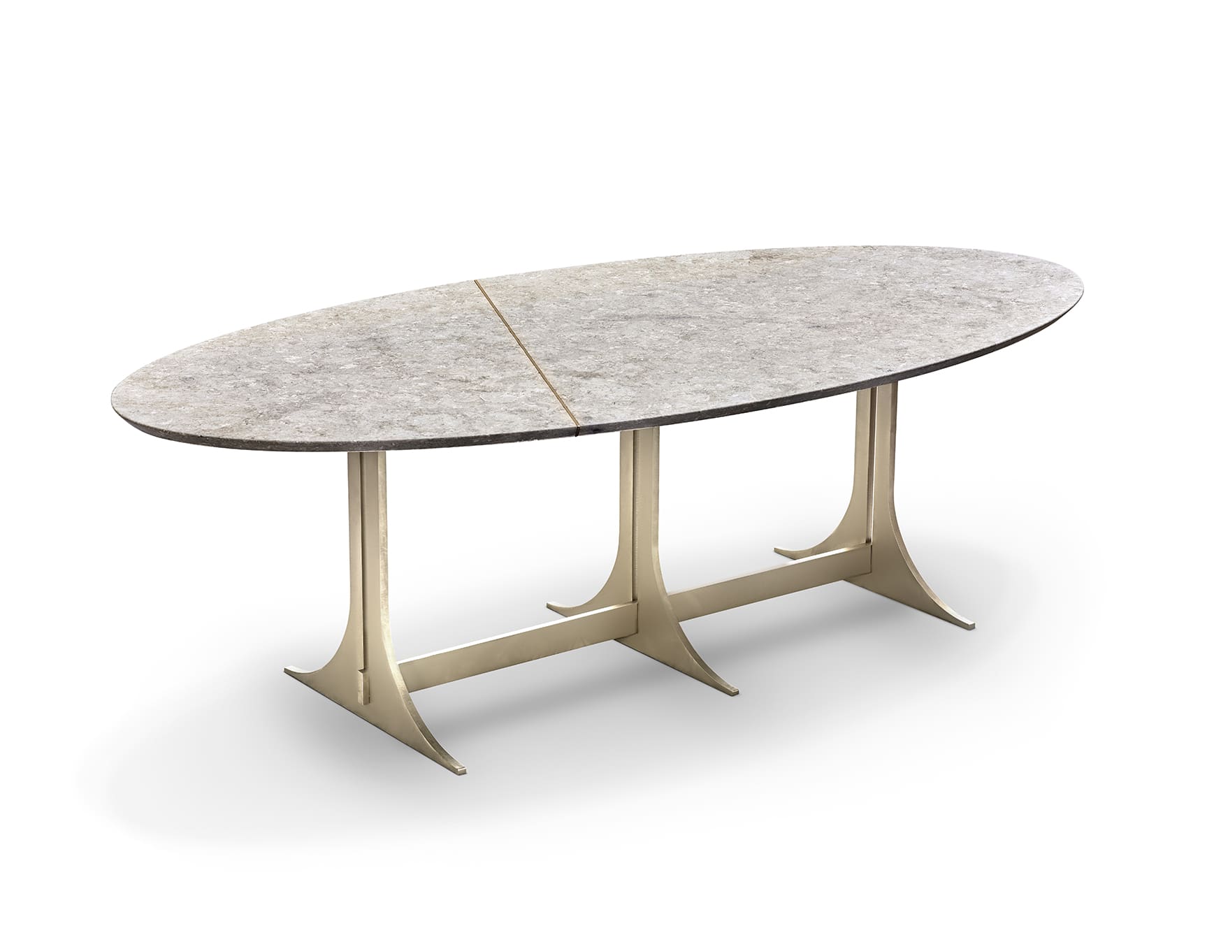 Egg Ivory Metal Dining Table | Paolo Castelli | Nella Vetrina