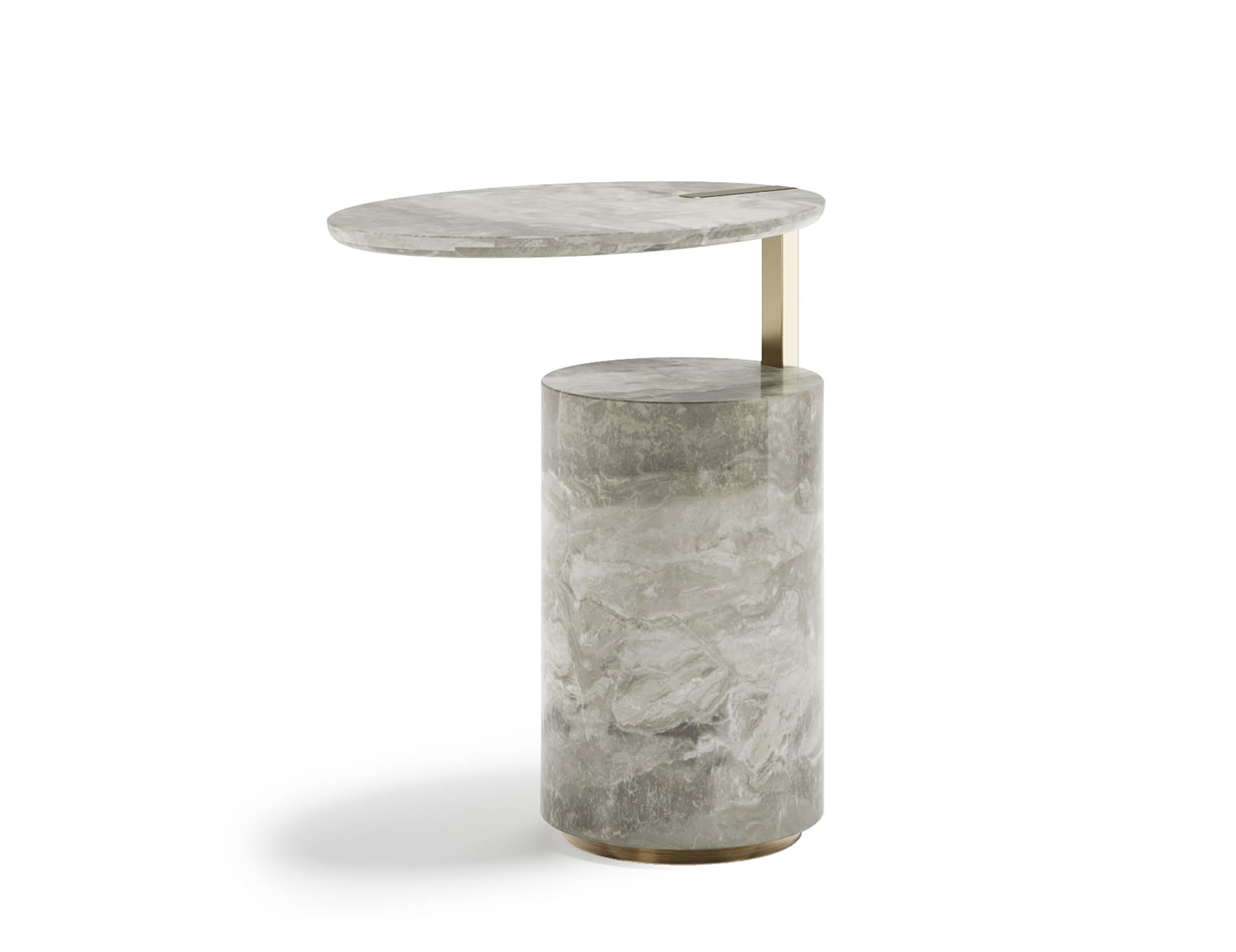 Hugo M Accent End Side Tables Grigio Orobico Marble