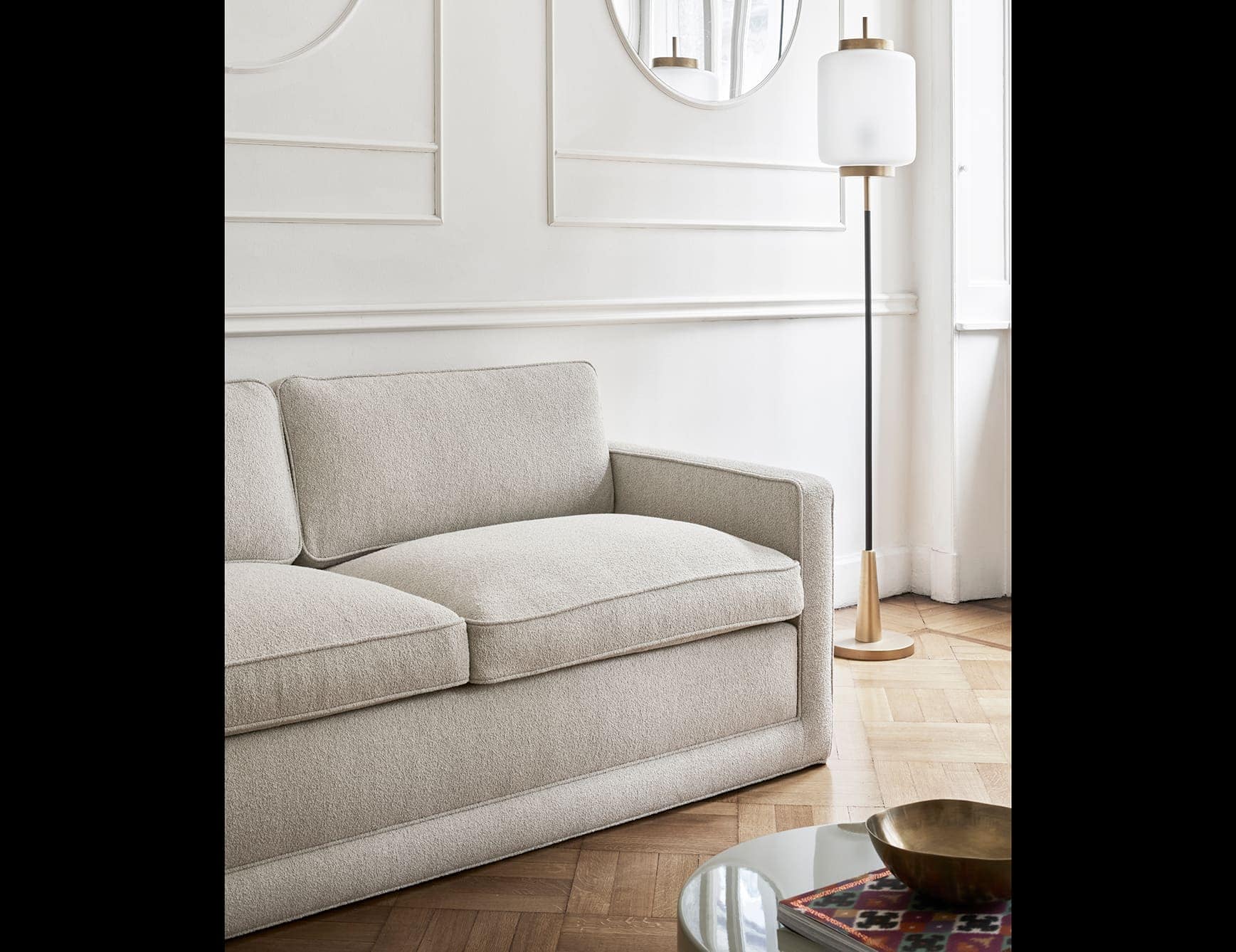Charles Ivory Fabric Sofa | DE Collezione | Nella Vetrina