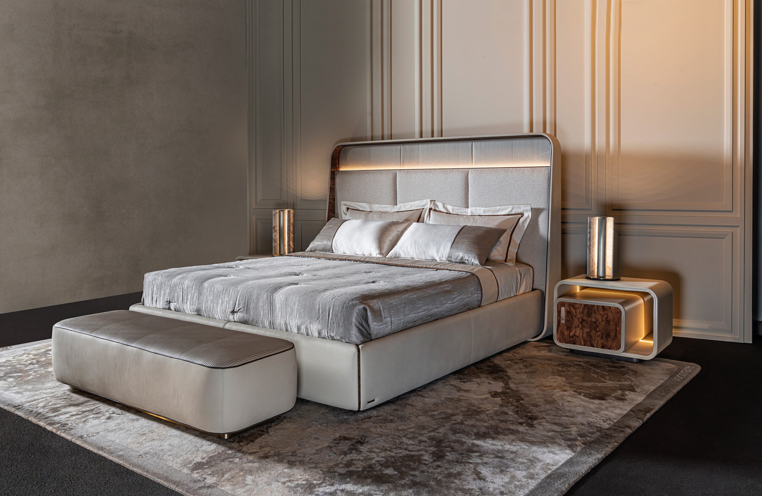 Embrace Beige Fabric Bed | Nella Vetrina