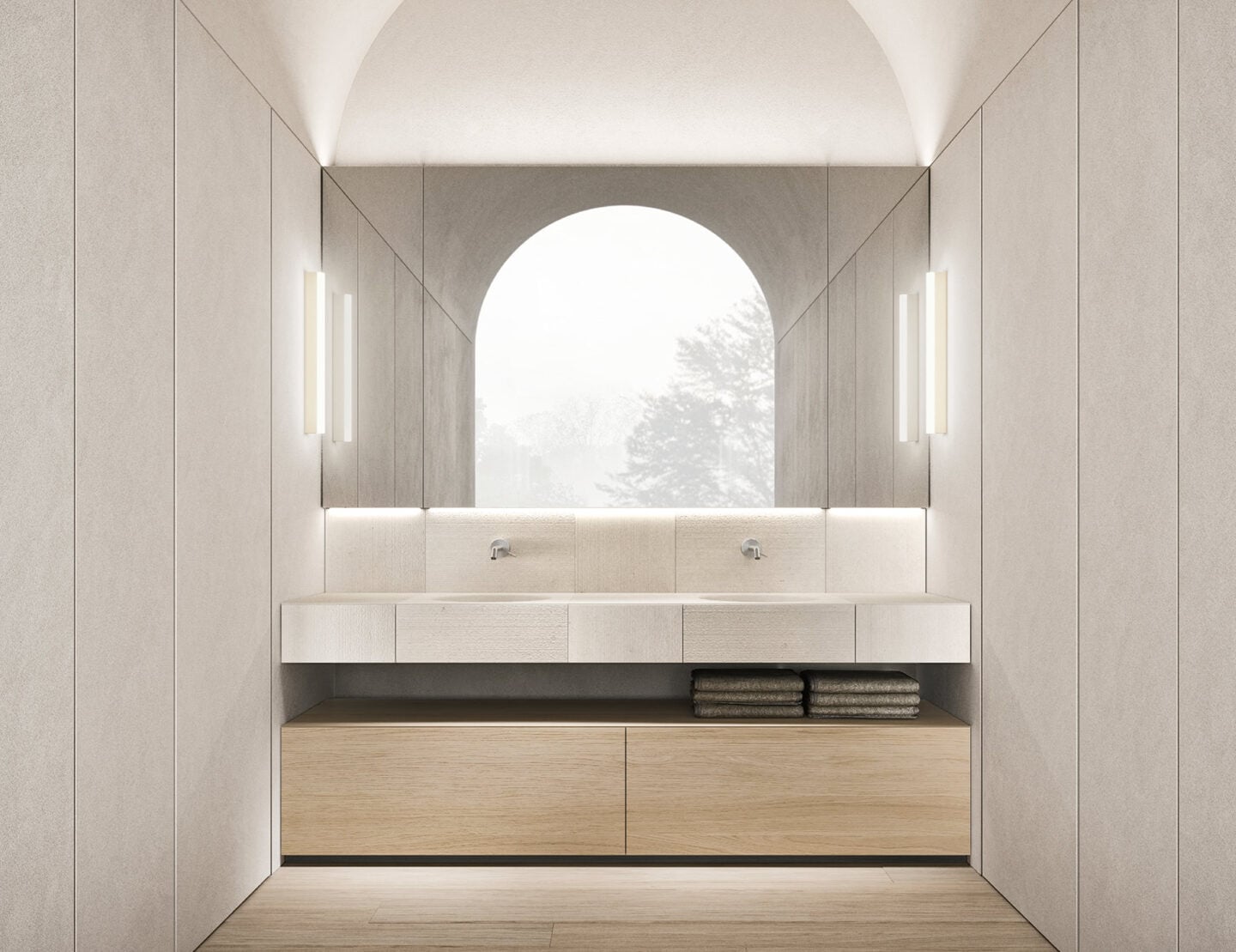 Azuco 23-01 Bathroom Vanities Cabinets in Bianco Siberia Marble | Azuco ...