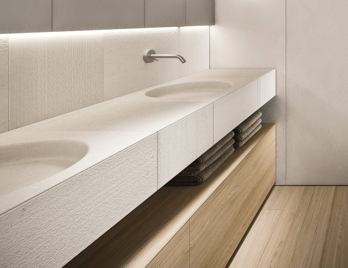 Azuco 23-01 Bathroom Vanities Cabinets in Bianco Siberia Marble | Azuco ...