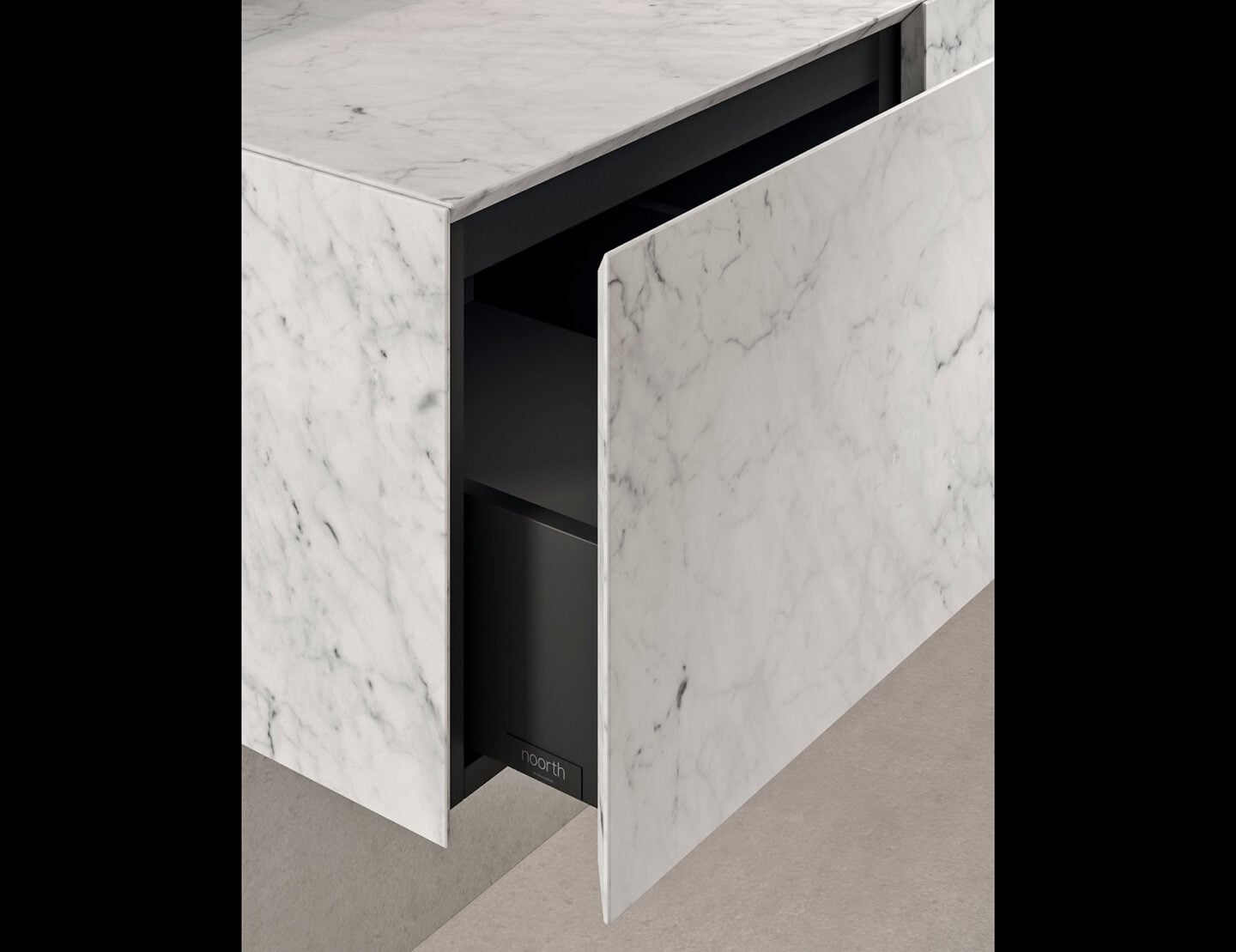 Azuma 23.05 Bianco Carrara Marble Bathroom Vanity | Nella Vetrina