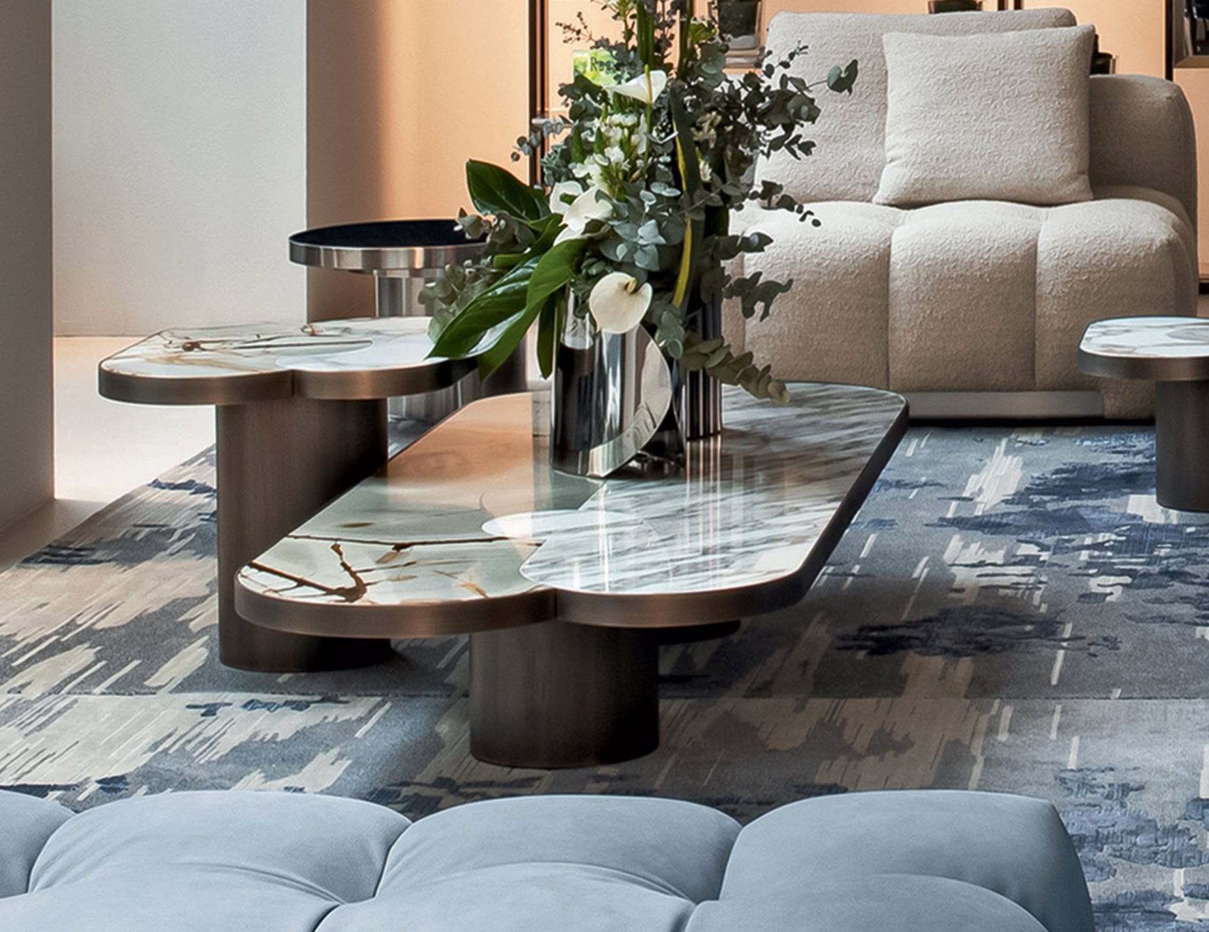 Landmark Coffee Table in Marble | Rugiano | Nella Vetrina