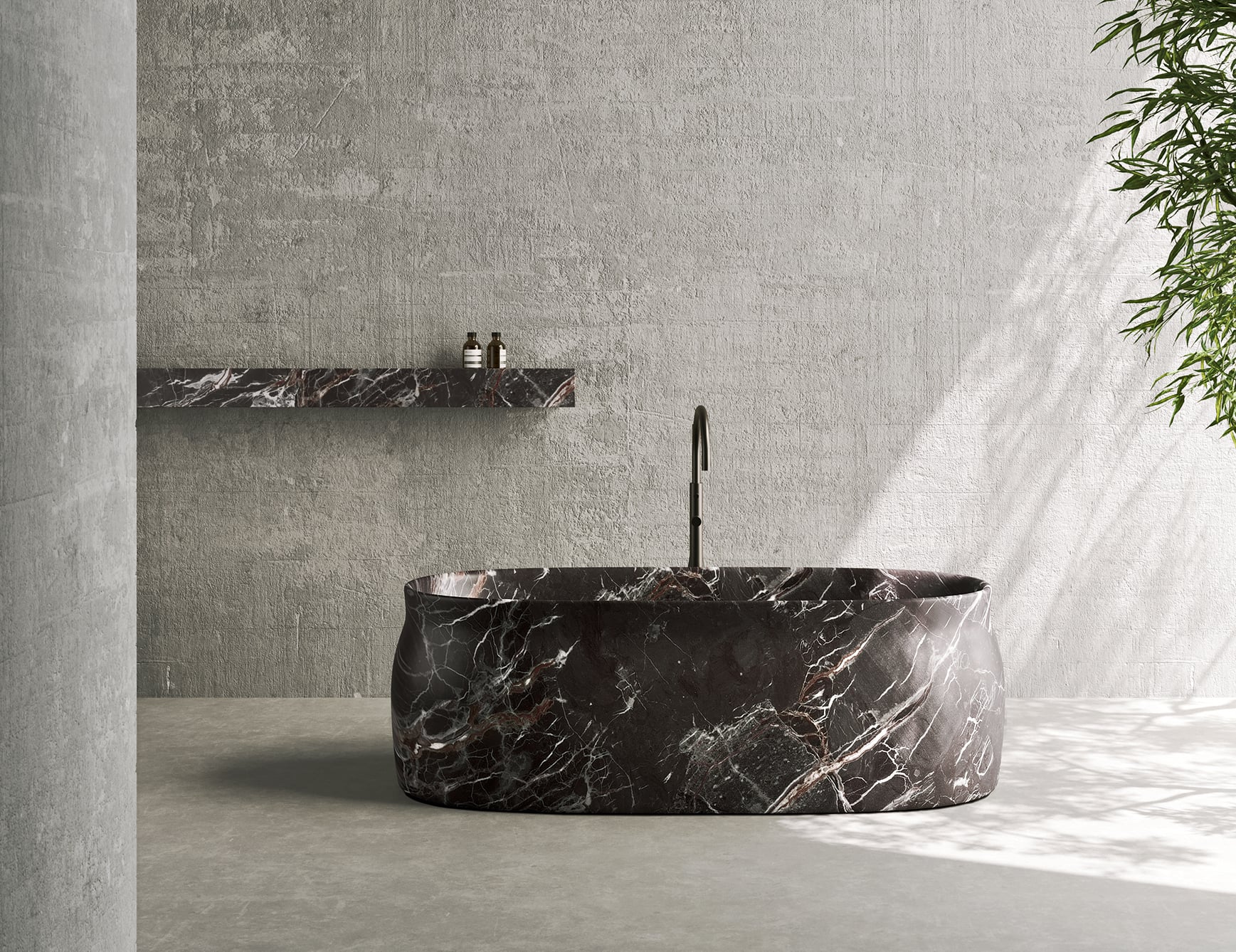 Cava Bathtub in Rosso levanto Marble | Nella Vetrina